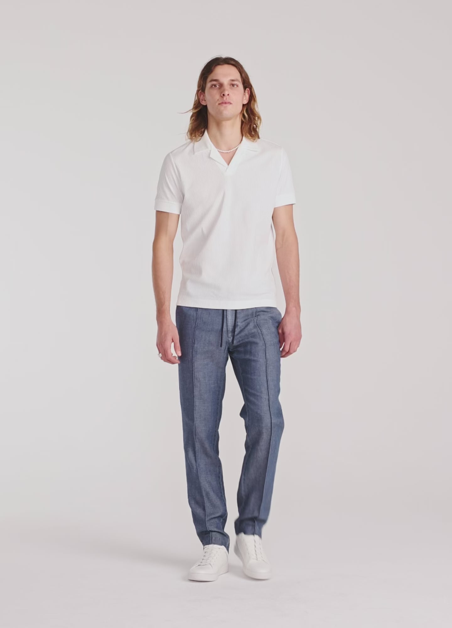 Soft Denim Drawstring Pants Light Blue – Calibre Menswear